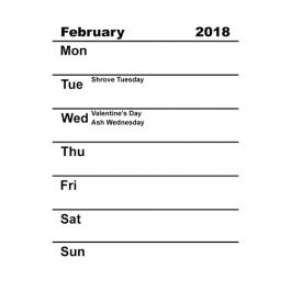 Week-to-a-View Calendar - A4