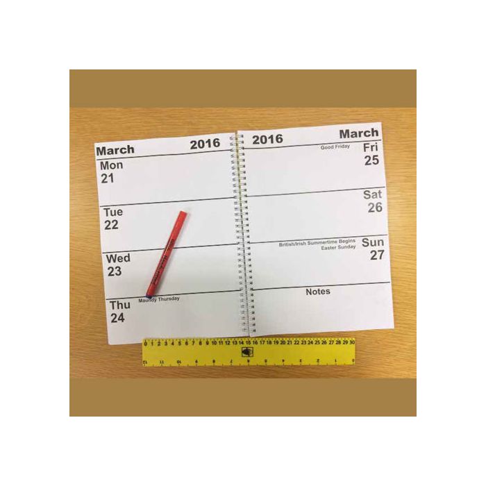 Week-to-a-View Desk Diary - A5